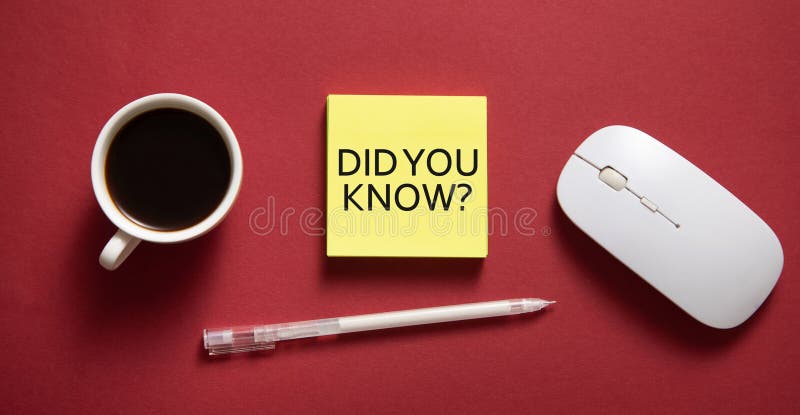 Did You Know? Message on Sticky Note Stock Image - Image of answer ...