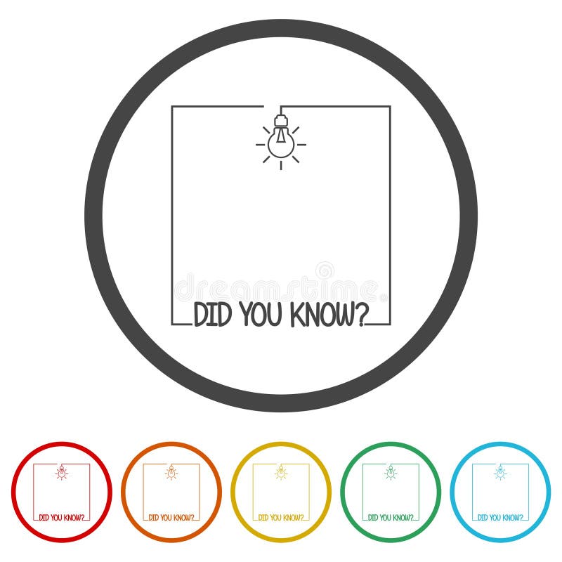Did You Know Question Icon. Set Icons in Color Circle Buttons Stock ... Did You Know Question Icon. Set Icons in Color Circle Buttons Stock ...