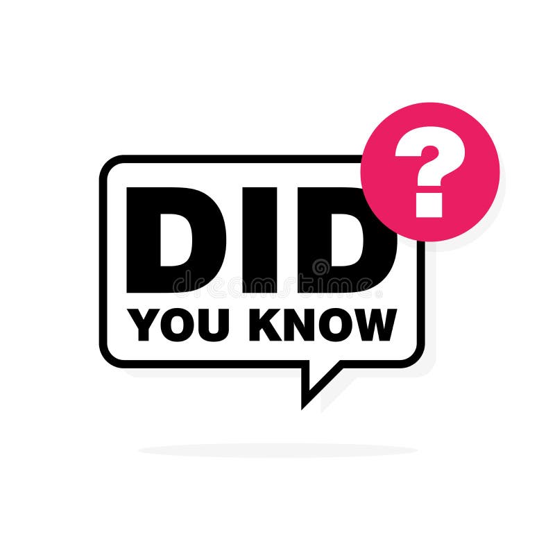 Did You Know Questions. Chat Speech Bubble Sign Stock Vector ...