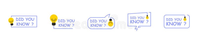 Did You Know Sign. Did You Know Speech Bubble. Vector Illustration ...