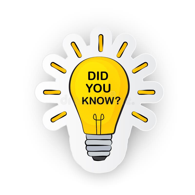 Did You Know Speech Bubble Background with Idea Light Bulb Icon Vector ... Did You Know Speech Bubble Background with Idea Light Bulb Icon Vector ...