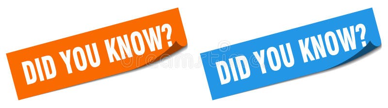 Did You Know Sticker. Did You Know Sign Set Stock Vector - Illustration ...