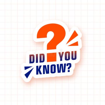 Did You Know Sticker Template for Social Help and Request Stock Vector ...