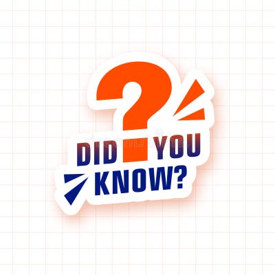 Did You Know Sticker Template for Social Help and Request Stock Vector ...