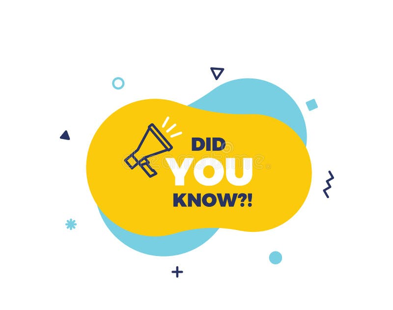 Did You Know Text on a Fluid Trendy Shape with Geometric Elements and a ...