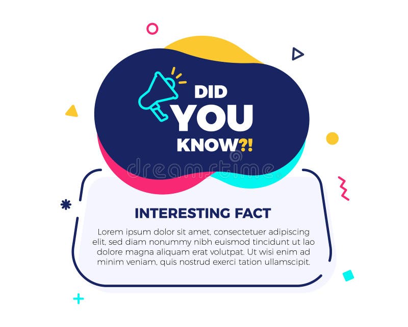 Did You Know Text on a Fluid Trendy Shape with Geometric Elements and a ...