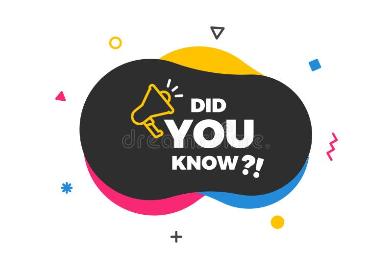 Did You Know Text on a Fluid Trendy Shape with Geometric Elements and a ...