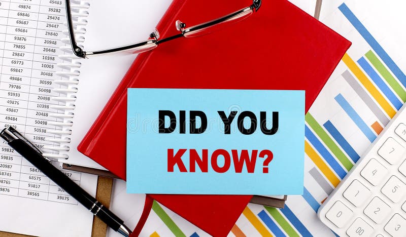 DID YOU KNOW Text on Sticky on Sticky on Chart with Pen Stock Photo ...
