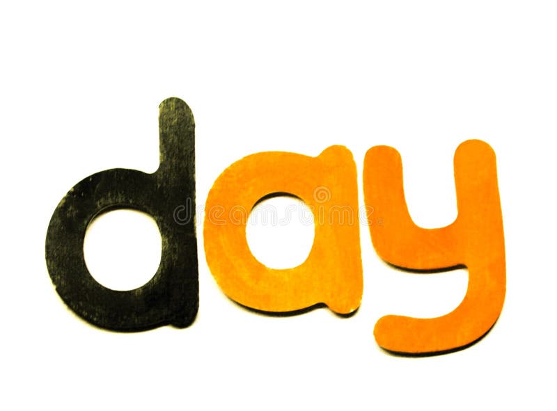 The note that says day stock photo. Image of orange - 317253452