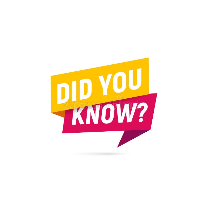 Did You Know Vector Speech Bubble Icon Paper Style on White Background ...