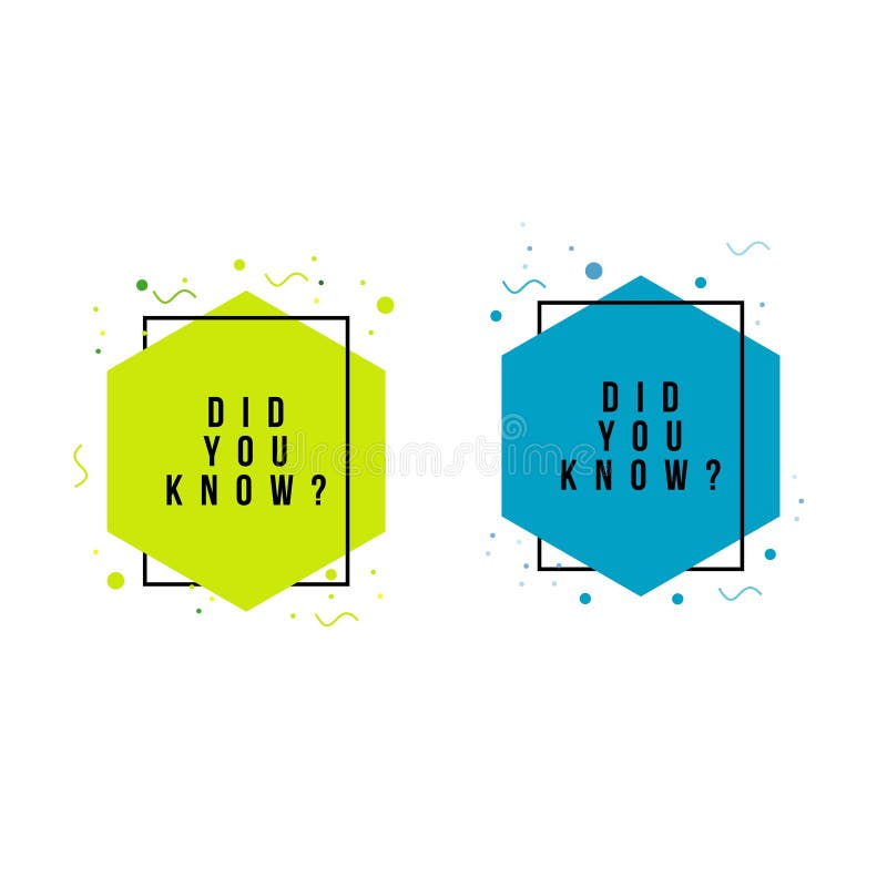 Did You Know Vector Template Design Illustration Stock Vector ...