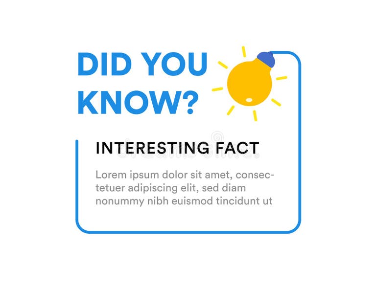 Fun Fact Box Stock Illustrations – 203 Fun Fact Box Stock Illustrations ...