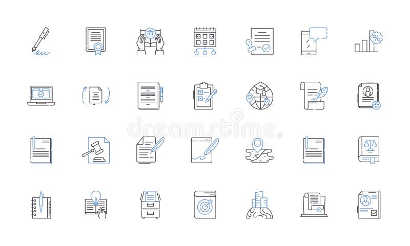 Didactic Equipment Line Icons Collection. Interactive, Educational ...