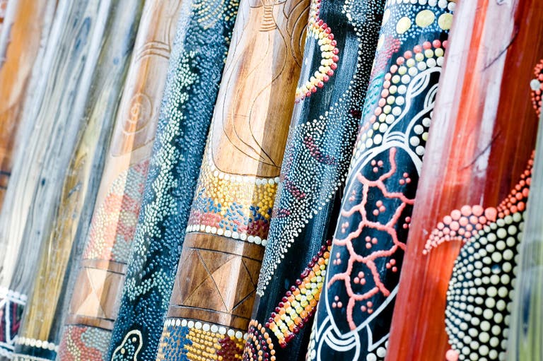 Didgeridoo s on display stock photo. Image of texture - 3779178