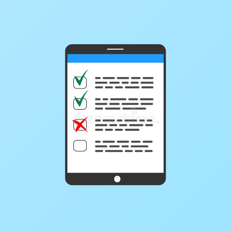 Checklist Tablet Stock Illustrations – 2,746 Checklist Tablet Stock ...