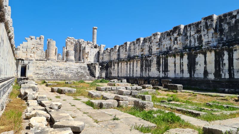 Didyma Ancient City Apollon Temple Stock Image - Image of fortification ...