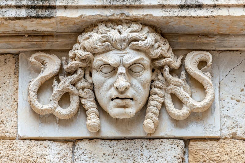 In Didyma S Temple of Apollo, a Bas-relief of Medusa Can Be Seen. Stock ...