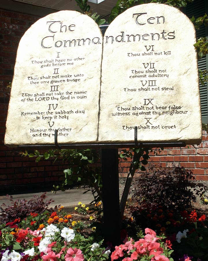 Die Zehn Gebote stockbild. Bild von befehl, moses, religion - 135475