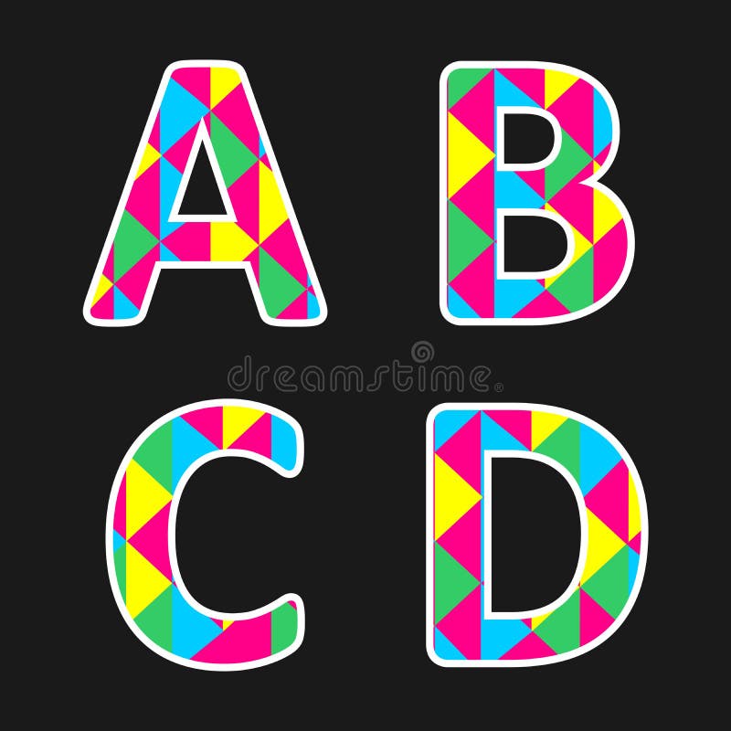 Die ABCD-Buchstaben vektor abbildung. Illustration von einstellen ...