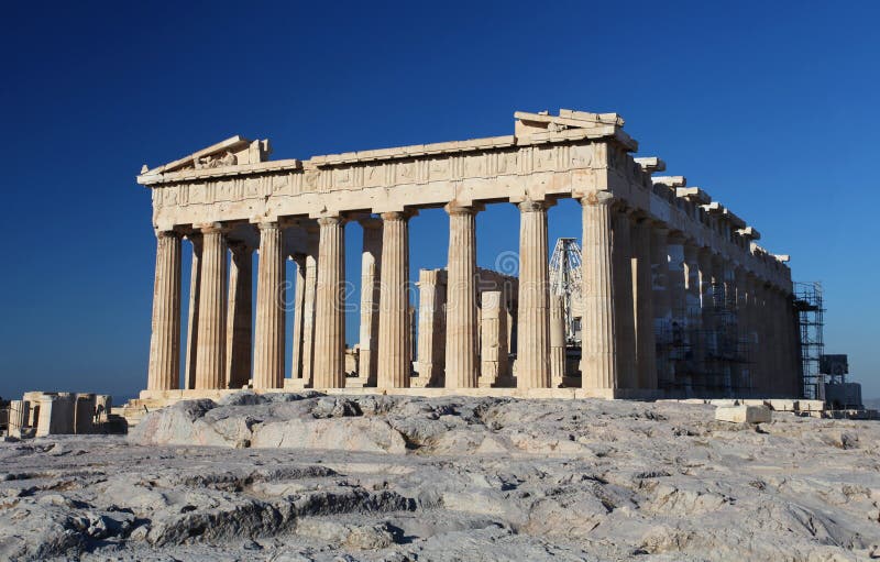 Die Akropolis in Athen stockfoto. Bild von festung, spalte - 27191658