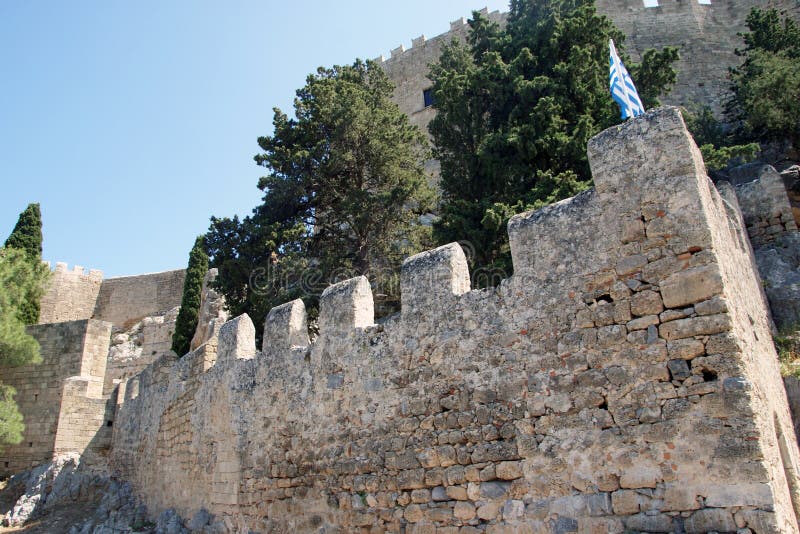 Die Festung von Rhodos redaktionelles foto. Bild von zaun - 84741561