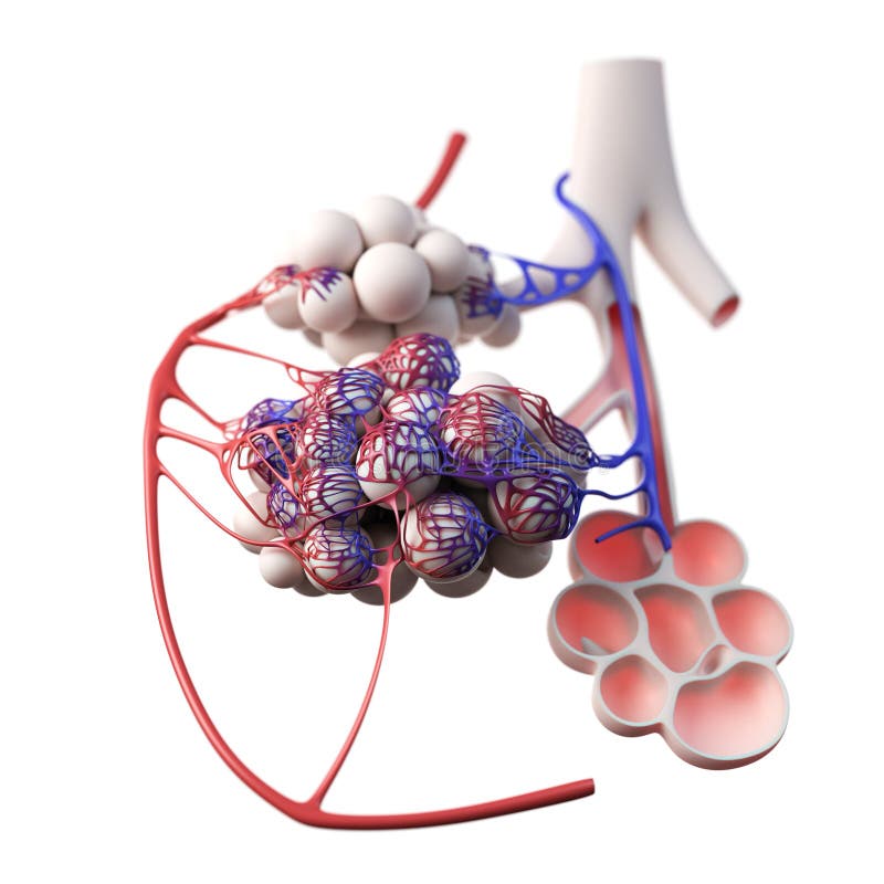 Die Alveolen stock abbildung. Illustration von alveolen - 74193374