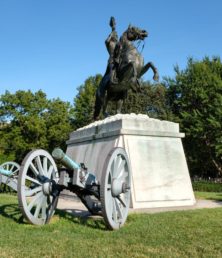 Die Andrew Jackson-Statue an Lafayette-Park in Washington D C Stockfoto ...