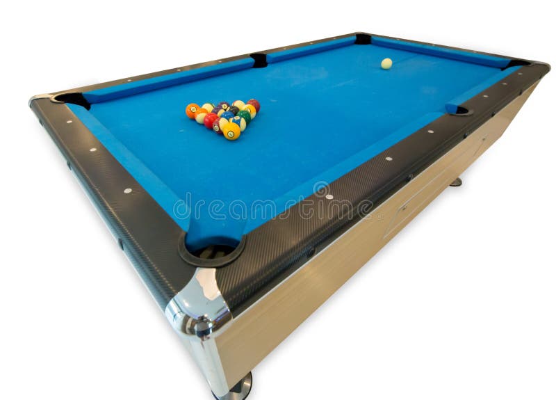 Top View of Perspective View of Snooker Table or Pool Table, Focus ...
