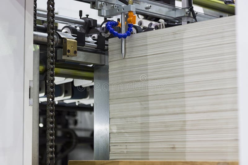 Chain in Die Cutting Machine Stock Photo - Image of brown, hanging ...