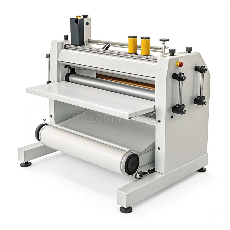 Die Cutting Machine Isolated on White Background Stock Illustration ...