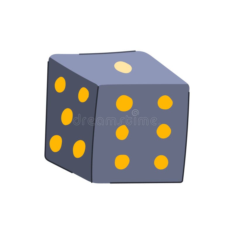 Die Dice Cartoon Vector Illustration Stock Vector - Illustration of ...