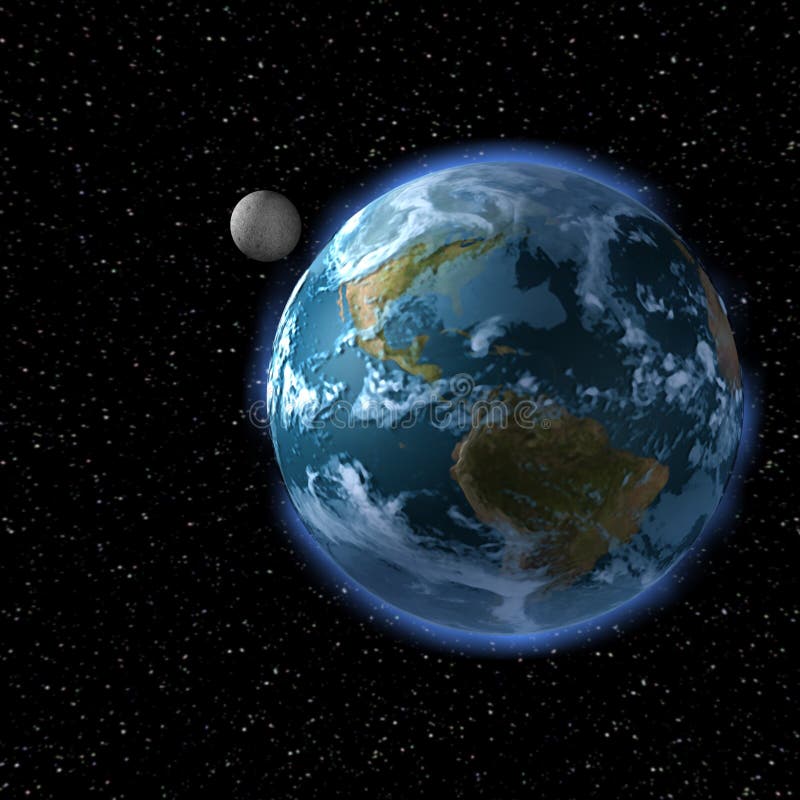 Die Erde Und Der Mond Von SP Stockfoto - Bild von bahn, wolken: 2319228