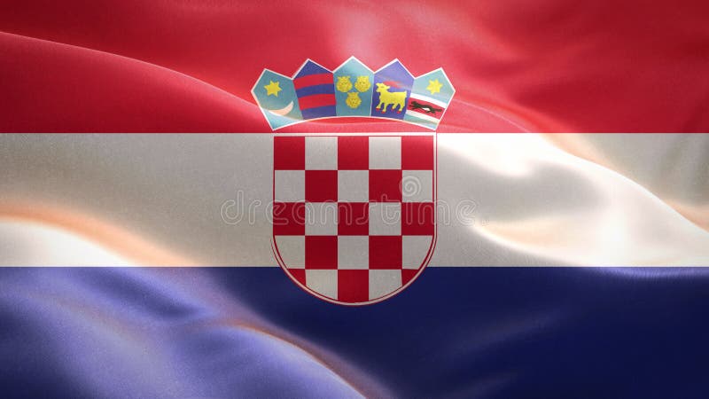 Die Flagge Kroatiens Weht Im Wind 3D-Wellenflaggendesign Das Nationale ... Die Flagge Kroatiens Weht Im Wind 3D-Wellenflaggendesign Das Nationale ...