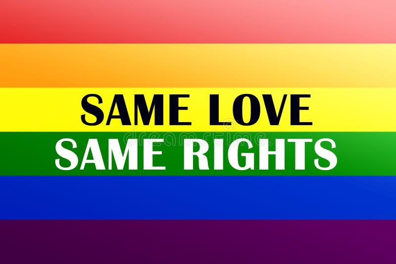 Die Gleiche Liebe, Die Gleichen Rechte Stock Abbildung - Illustration ...