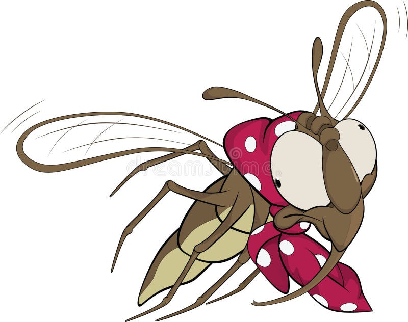 Fliege - Lustige Karikaturabbildung Vektor Abbildung - Illustration von ...