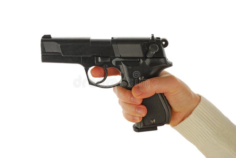 Die Hand Nimmt Eine Pistole Stockbild - Bild von mann, sicherheit: 7360737
