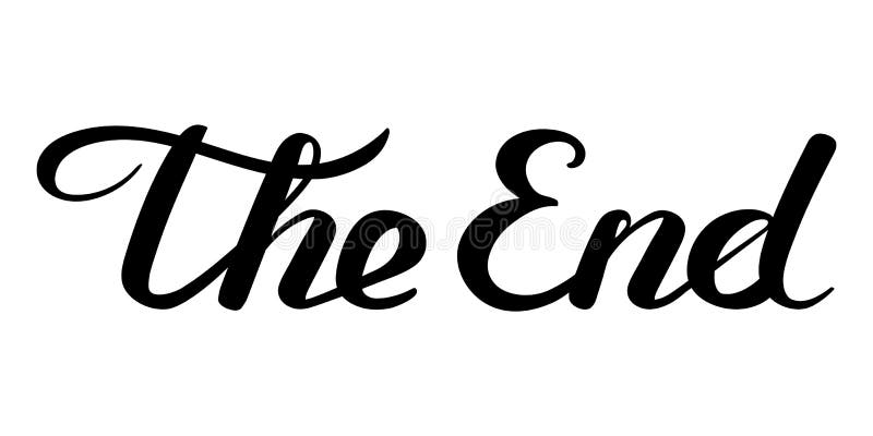 Aufschrift das Ende vektor abbildung. Illustration von hollywood - 41443862