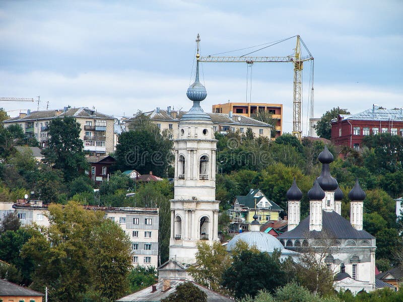 Die Landschaft Der Stadt Von Kaluga in Russland Stockbild - Bild von ...