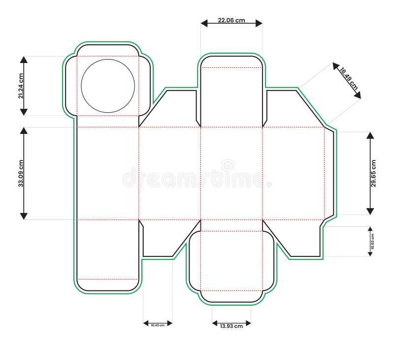Dieline and Box Dieline, Die Cut, Cardboard Box Dieline, Box Die-line ...