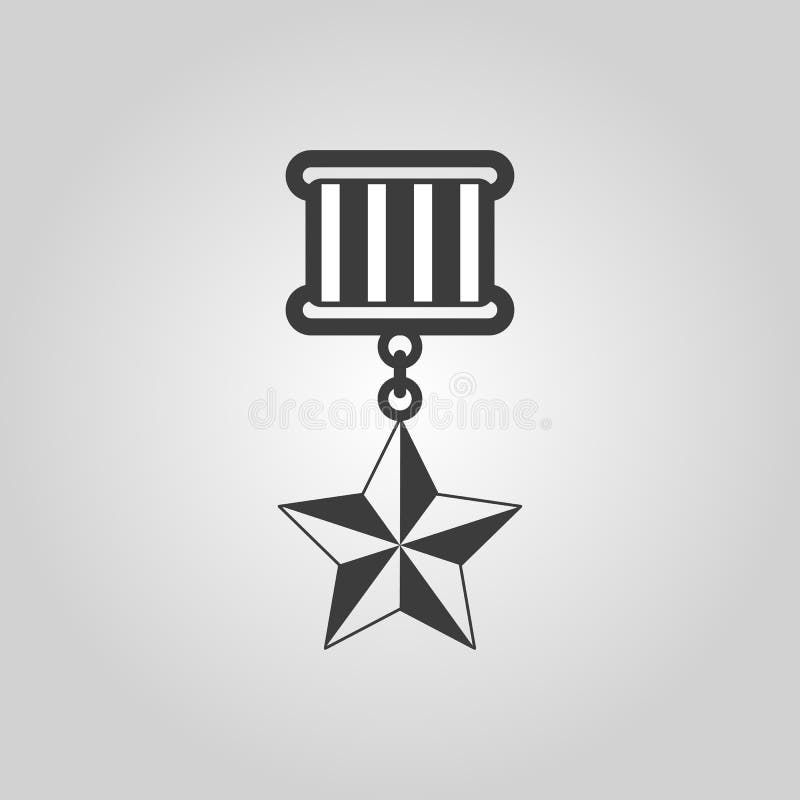 Die Medaillenikone Ehrensymbol Flach Vektor Abbildung - Illustration ...