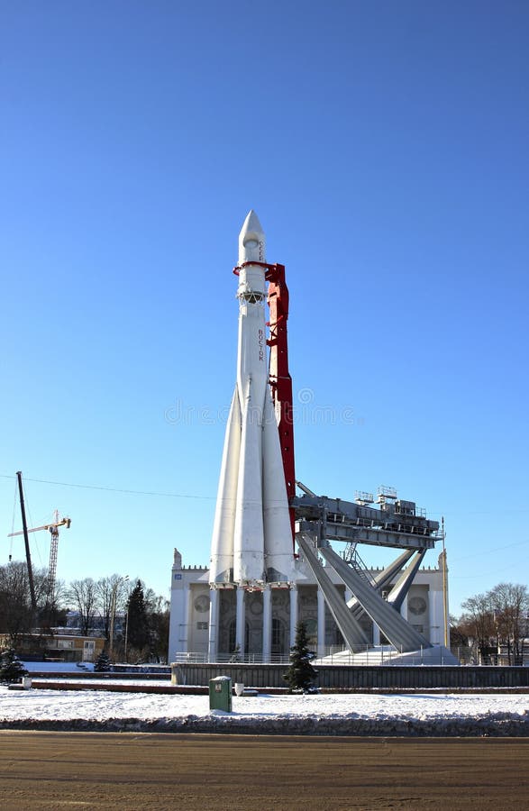 Die Rakete Wostok Auf Der Abschussrampe Stockbild - Bild von januar ...