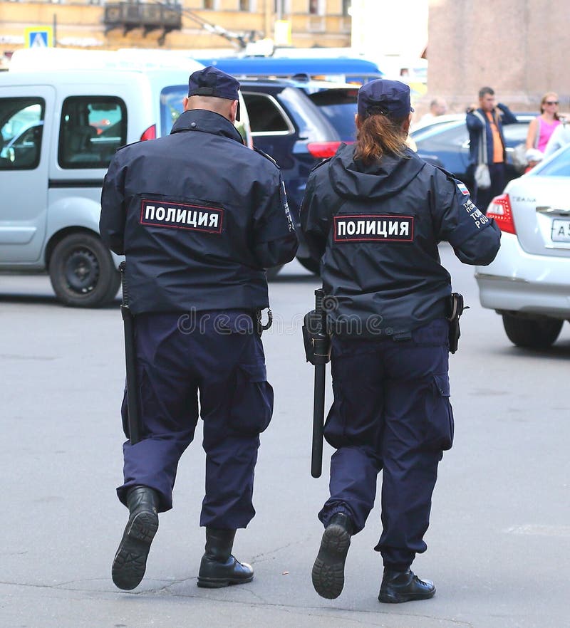 Die Russische Polizei Patrouilliert Redaktionelles Stockfoto - Bild von ...