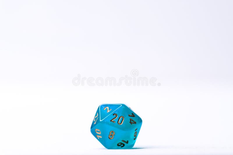 Die with 20 sides stock photo. Image of rolling, plastic - 359770426