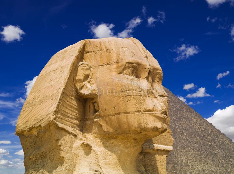 Die Sphinx stockfoto. Bild von berühmt, wüste, kairo, ägypten - 8846054
