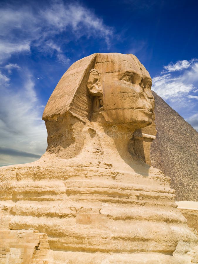 Die Sphinx stockfoto. Bild von berühmt, wüste, kairo, ägypten - 8846054