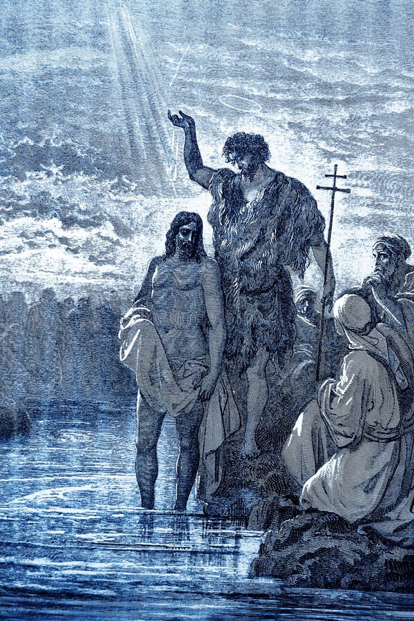 Die Taufe von Jesus stock abbildung. Illustration von judentum - 30804987