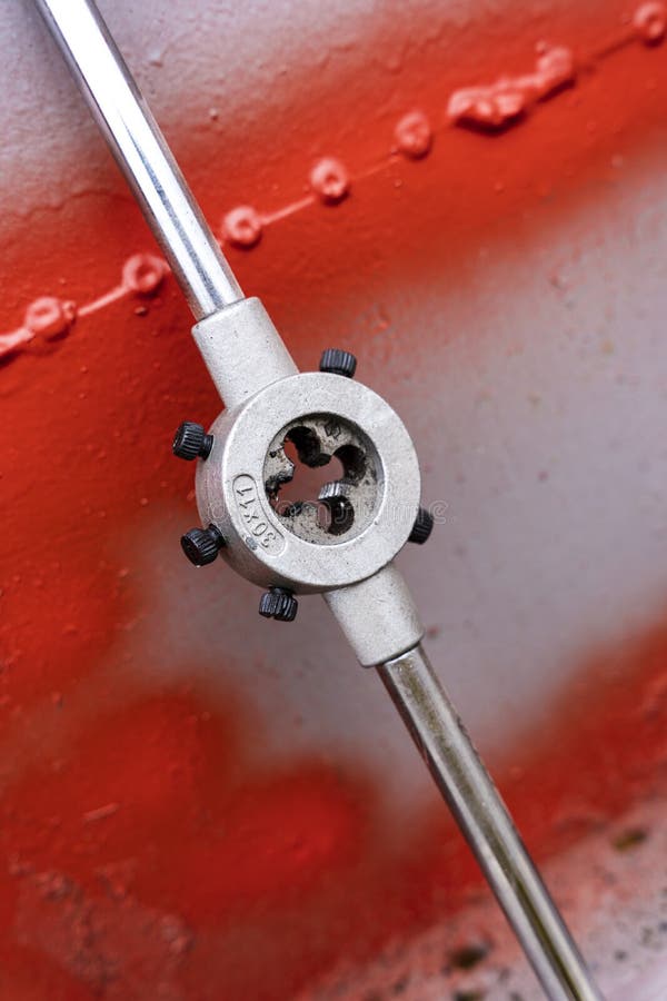 A Die for Threading on a Shelf in the Workshop Stock Photo - Image of ...