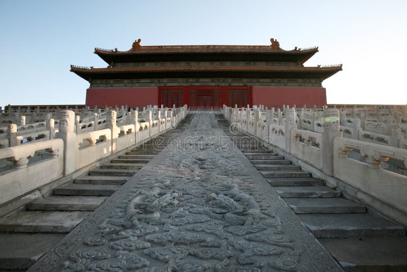 Verbotene Stadt. Peking. China Stockbild - Bild von aufbau, dynastie ...