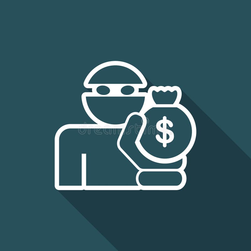 Dieb Icon vektor abbildung. Illustration von mann, querneigung - 118520528