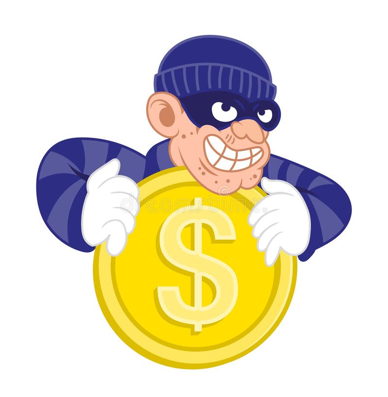 Dief vector illustratie. Illustration of computer, illustratie - 116911281